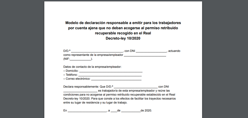 Modelo De Declaracion Responsable Para Autonomos | Genevieve Picture